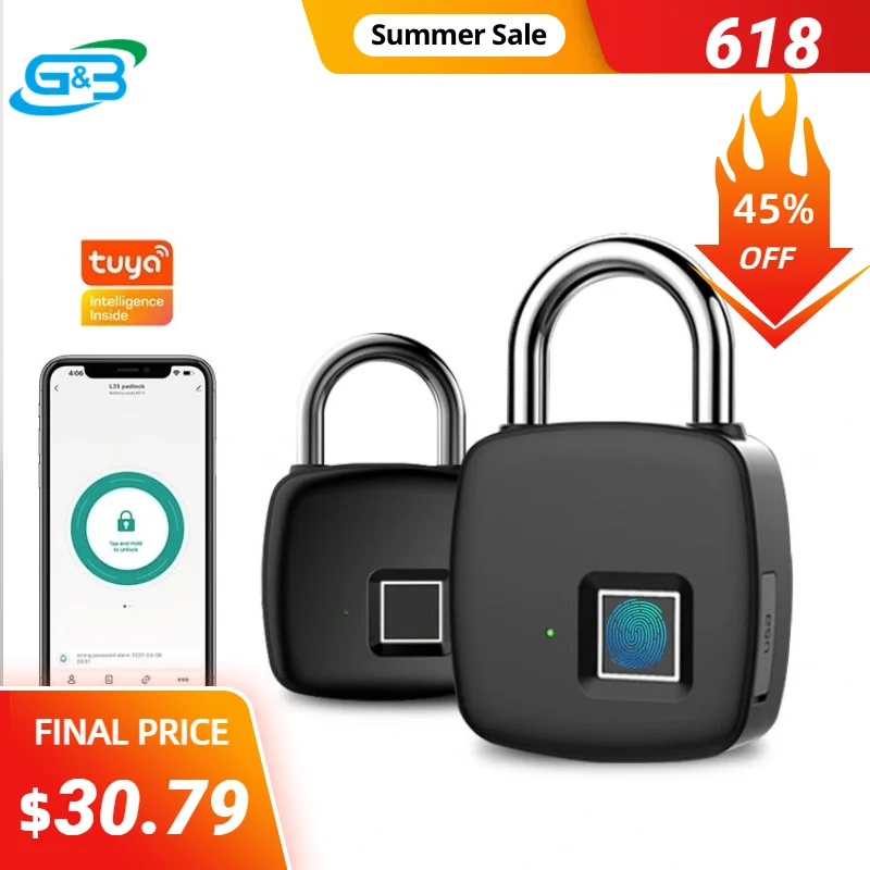 Smart-Padlock-With-Biometric-Identification-Semiconductor-Fingerprint ...