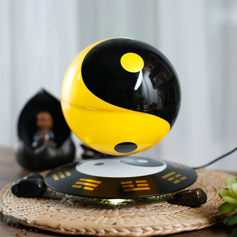 Taiji Ball Magnetic Levitation Tai Chi Ball Feng Shui Ornaments Black ...