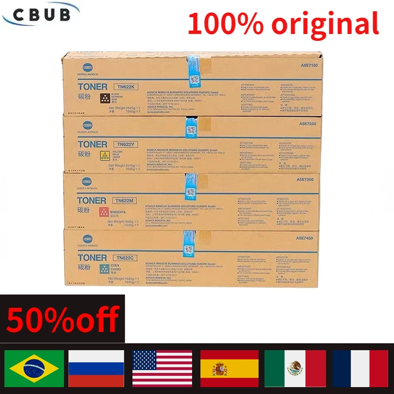 1set-Original-TN622-for-Konica-Minolta-Bizhub-C1085-C1100-C6110-C6085 ...