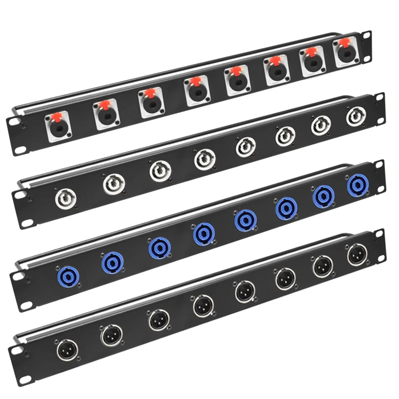 Rack-Patch-Panel-para-Mount-Flight-Case-Audio-Plug-Jack-XLR-Feminino ...