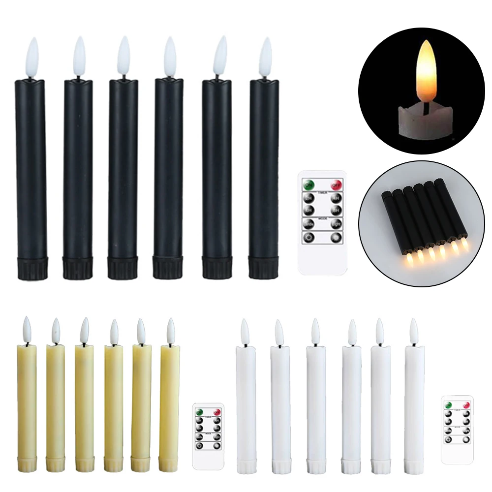 6pcs-3D-Flame-Electronic-Candle-with-Remote-Control-Electronic-Candle ...