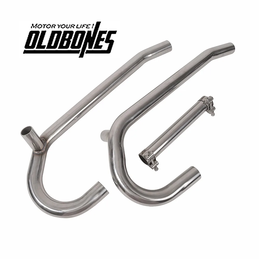 38MM-Stainless-Steel-Motorcycle-Exhaust-Pipe-Header-Muffler-1-Set-Cafe ...