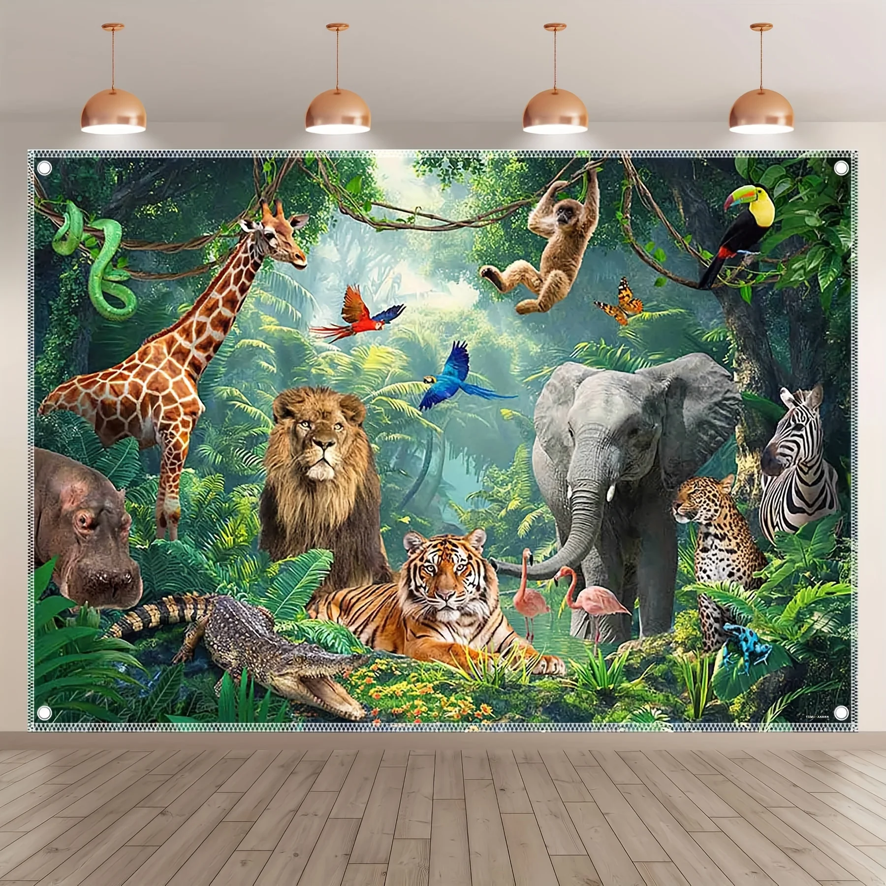 Jungle-adventure-background-featuring-tigers-lions-elephants-giraffes ...