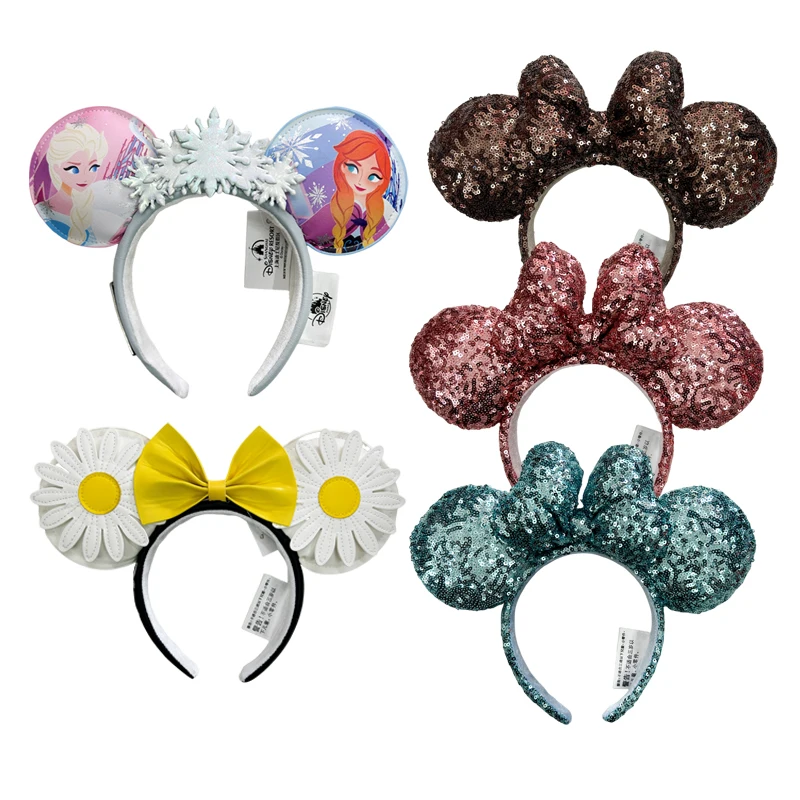 Disney Frozen Mickey Ears Headband Princess Minnie Hairband Cosplay ...