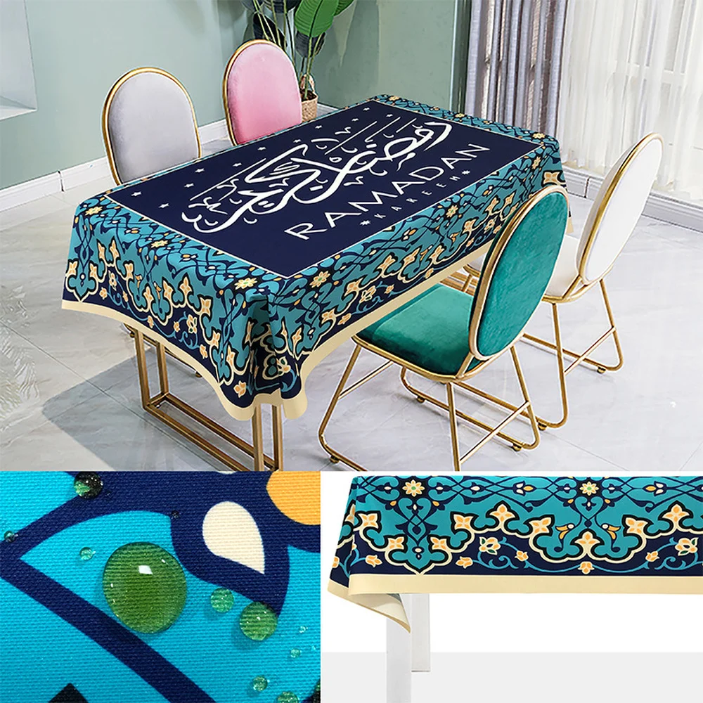 Rectangle Tablecloth Cloth Eid Mubarak Table Decoration Ramadan ...