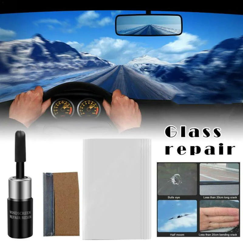 1set-Car-Windscreen-Glass-Repair-Resin-Cure-Strips-Sleeve-Blade-Kit ...