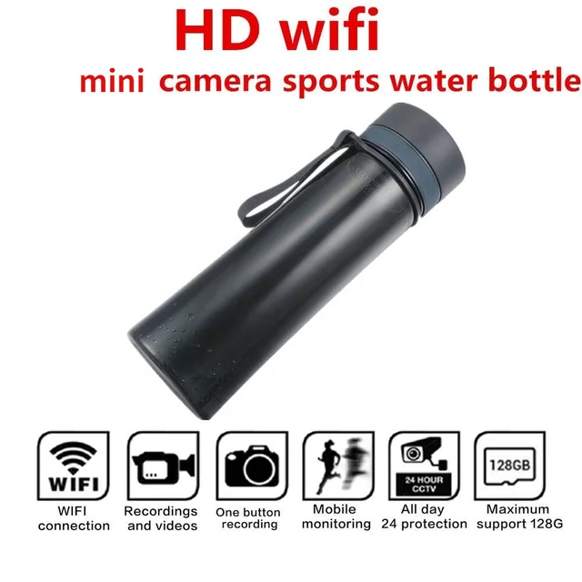 Mini Camera Full HD 750ml Water Botter Wifi Remote Monitoring Video ...