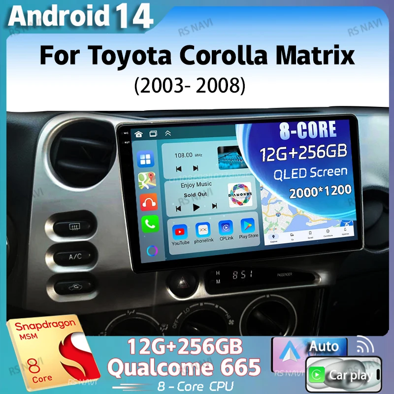 Android-14-For-Toyota-Corolla-Matrix-2003-2008-LHD-2K-QLED-Android-Car ...