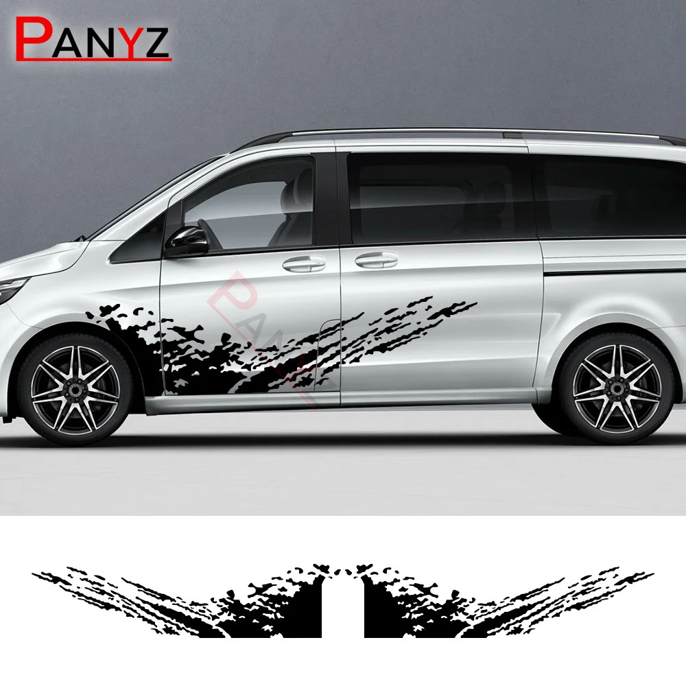 2Pcs/Lot Car Stickers Van For Mercedes Benz Vito Viano V Class W447 ...
