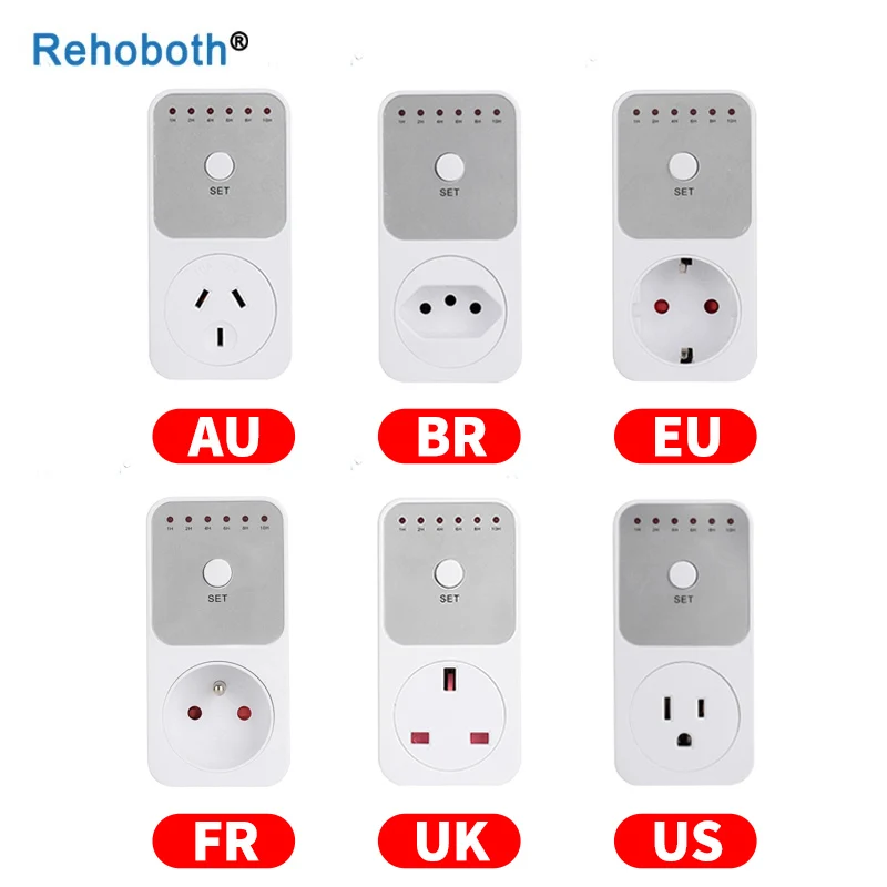 US-EU-UK-10Hr-Countdown-Timer-Switch-Socket-Plug-Intelligent-Time-Setting-Control-Socket ...