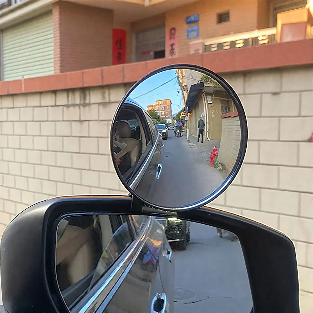 2x Car Mirror 360 Degree Adjustable Wide Angle Side Rear Mirrors Blind ...
