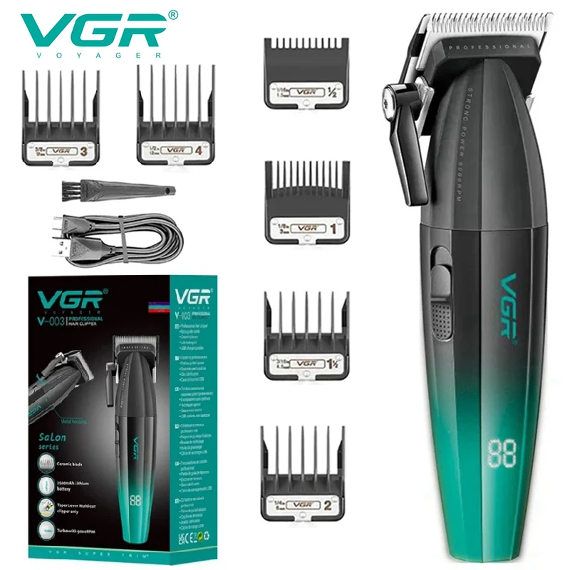 VGR-Profissional-Electric-Clipper-Cabelo-para-Homens-Aparador-De-Cabelo-Recarreg-vel-M-quina-De ...