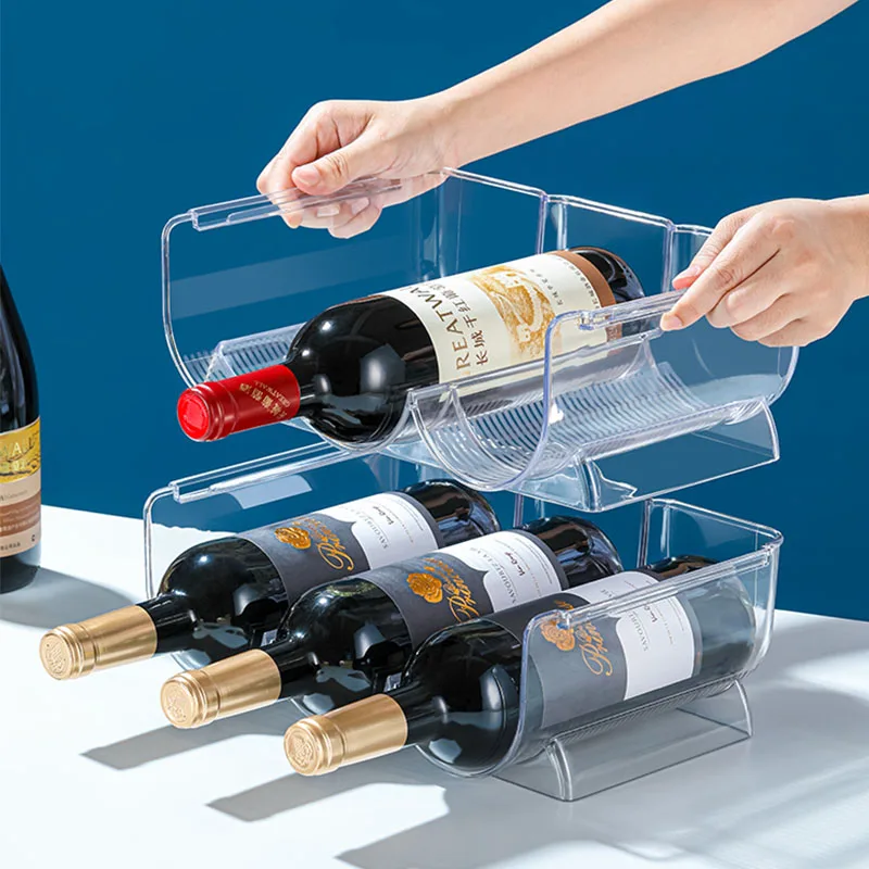Transparent-Acrylic-Wine-Cabinet-Glass-Bottle-Rack-Storage-Box-Display ...