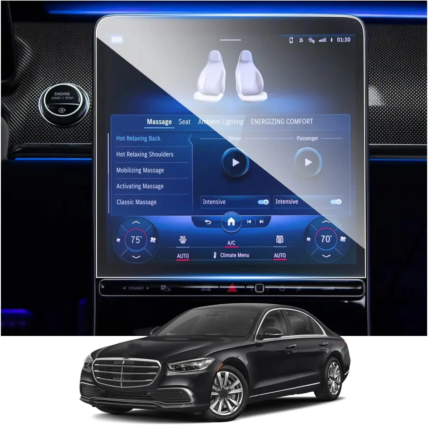 For Mercedes Benz S-CLASS W223 2021-2023 car GPS Navigation and ...