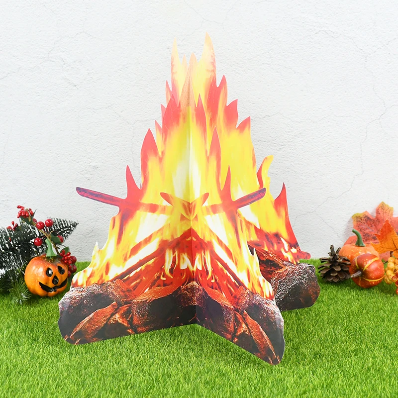 Flameless LED Fireplace Fake Campfire,3D Realistic Battery Powered ...