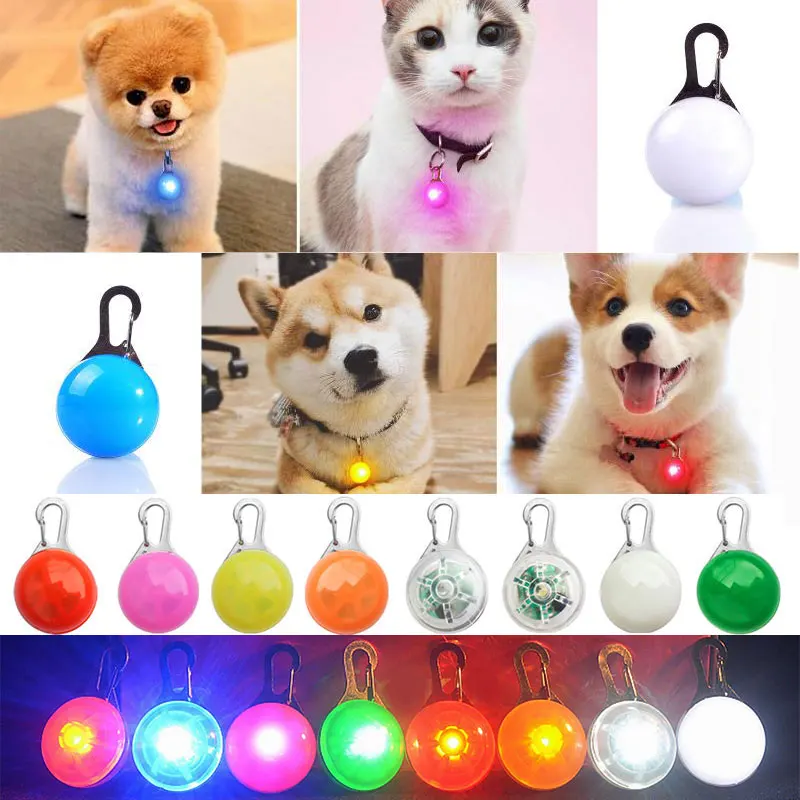 Night-Safety-Pet-Collar-Glowing-Pendant-LED-Flash-Lights-Dog-Cat-Leads ...
