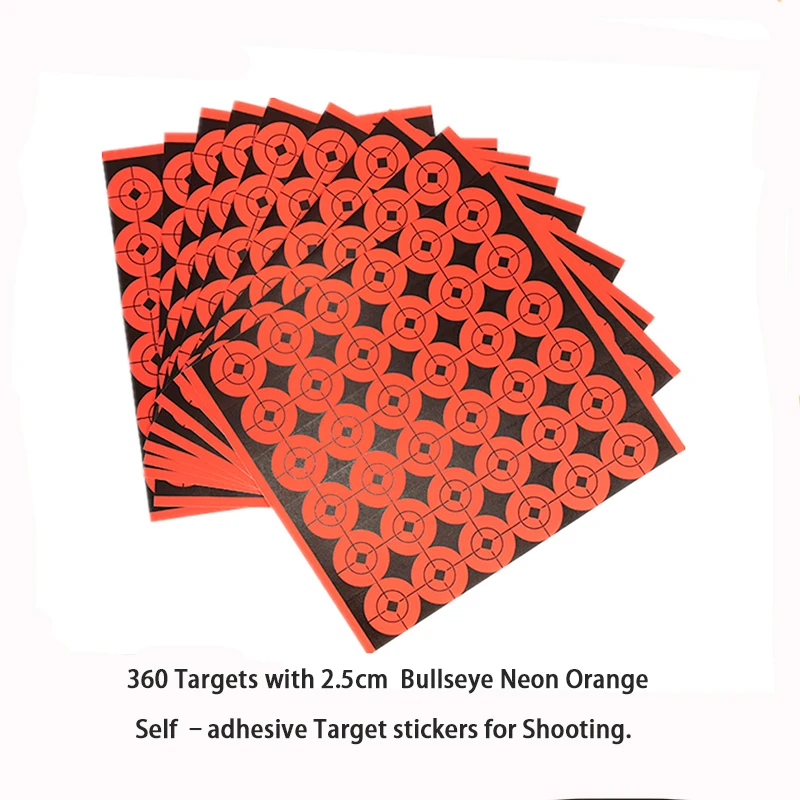 360 objetivos con pegatinas de objetivo autoadhesivas Bullseye naranja ...