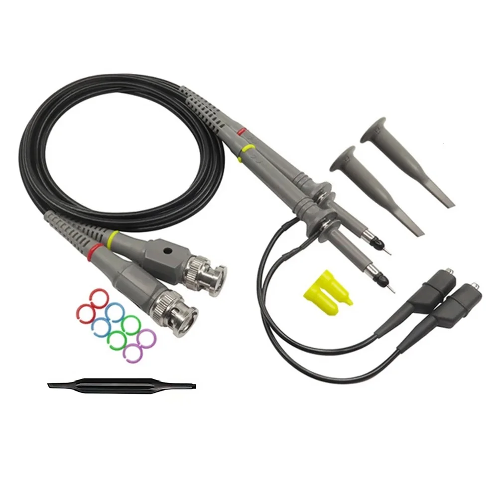 P6100-2PCS-Oscilloscope-Probe-Kit-DC-100MHz-Scope-Clip-Test-Probe ...