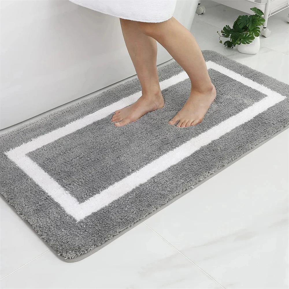 Kitinjoy-Absorbent-Bath-Mat-Bathroom-Rug-Shower-Non-Slip-Bedroom-Wash ...