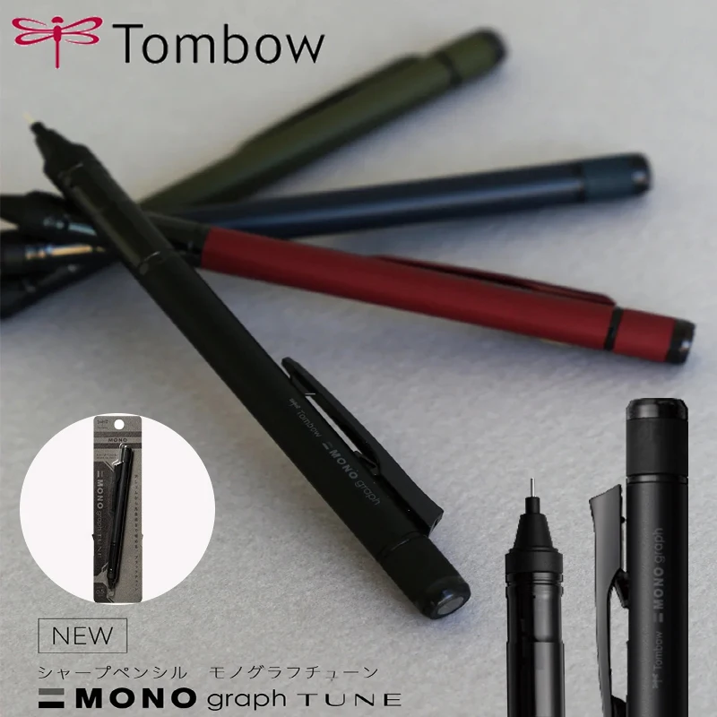 Tombow MONO Graph Mechanical Pencil Matte Rod Metal Tip Dual Freno ...