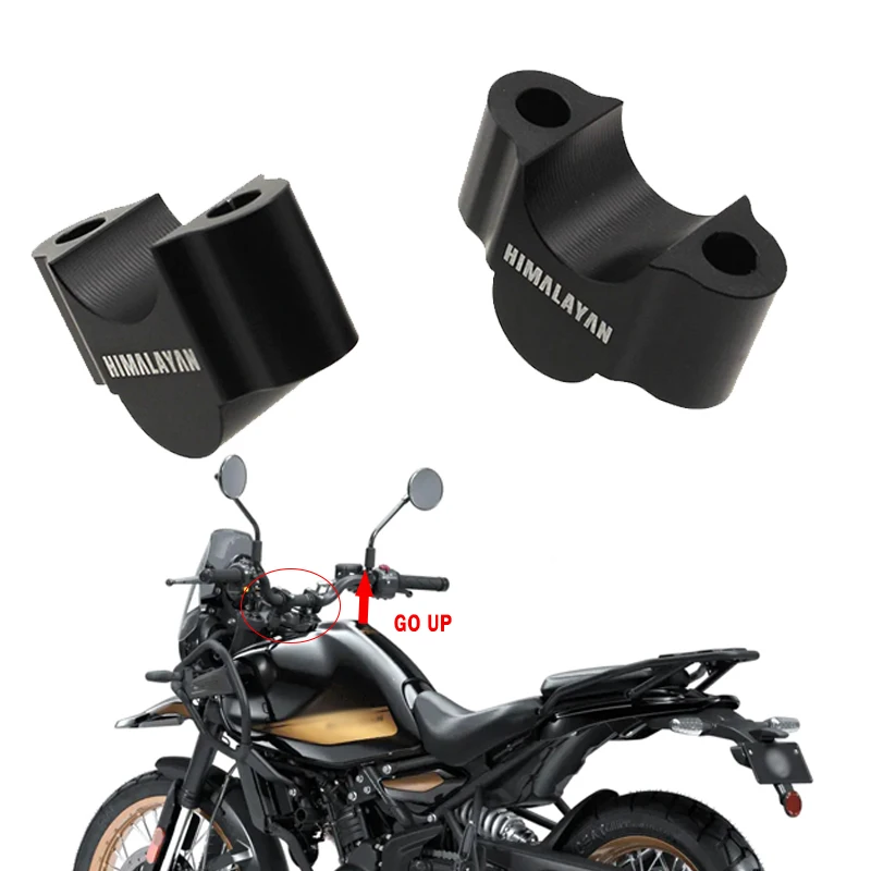 NEW HIMALAYAN 450 Motorcycle Handlebar Riser Mount Handle Bar Clamp ...