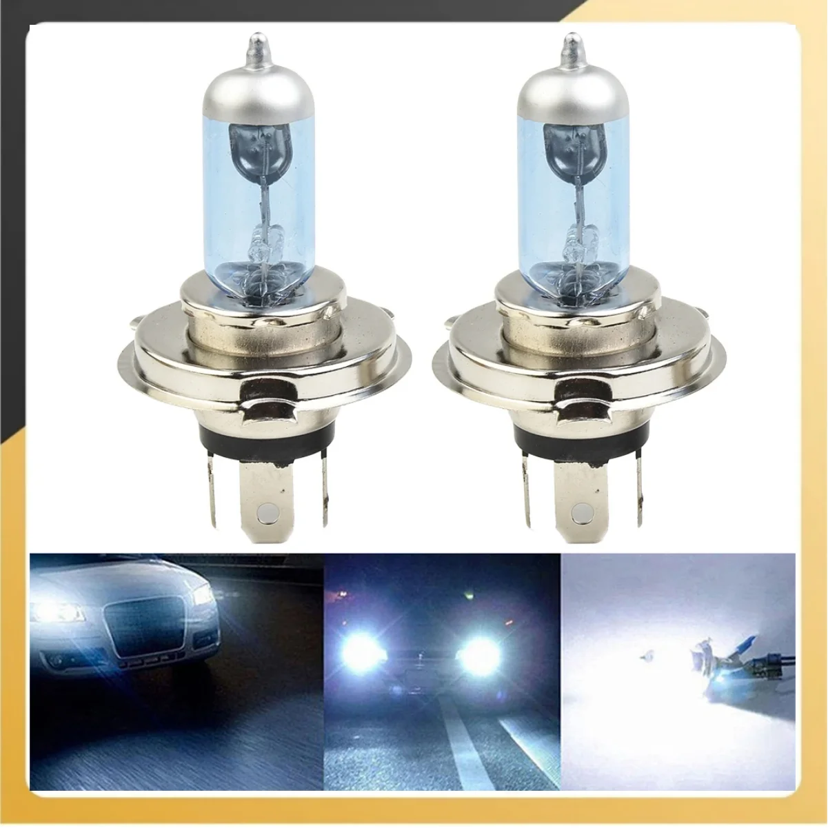 Faros-delanteros-hal-genos-de-Gas-de-xen-n-para-coche-bombillas-H4-100W ...