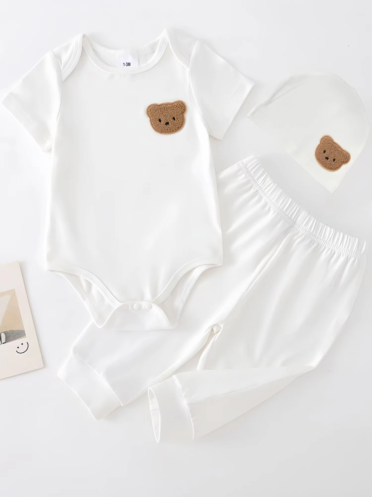 Somenie Baby Jumpsuit Clothes Suit Boys Girls Cute Embroidery Bear ...