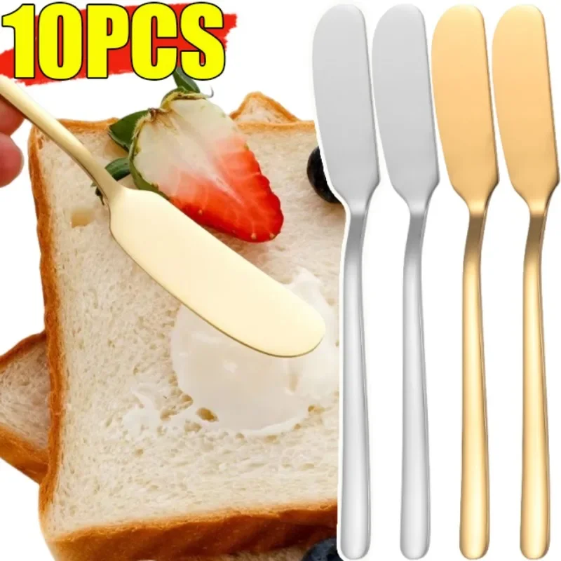 Stainless Steel Butter Knives Cheese Spreader Gold Silver Can Scraper ...