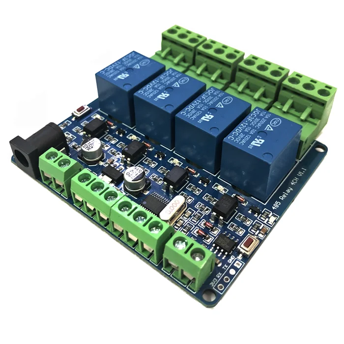 Modbus Rtu 4 Channel Optocoupler Isolation 12V Relay Module Switch ...
