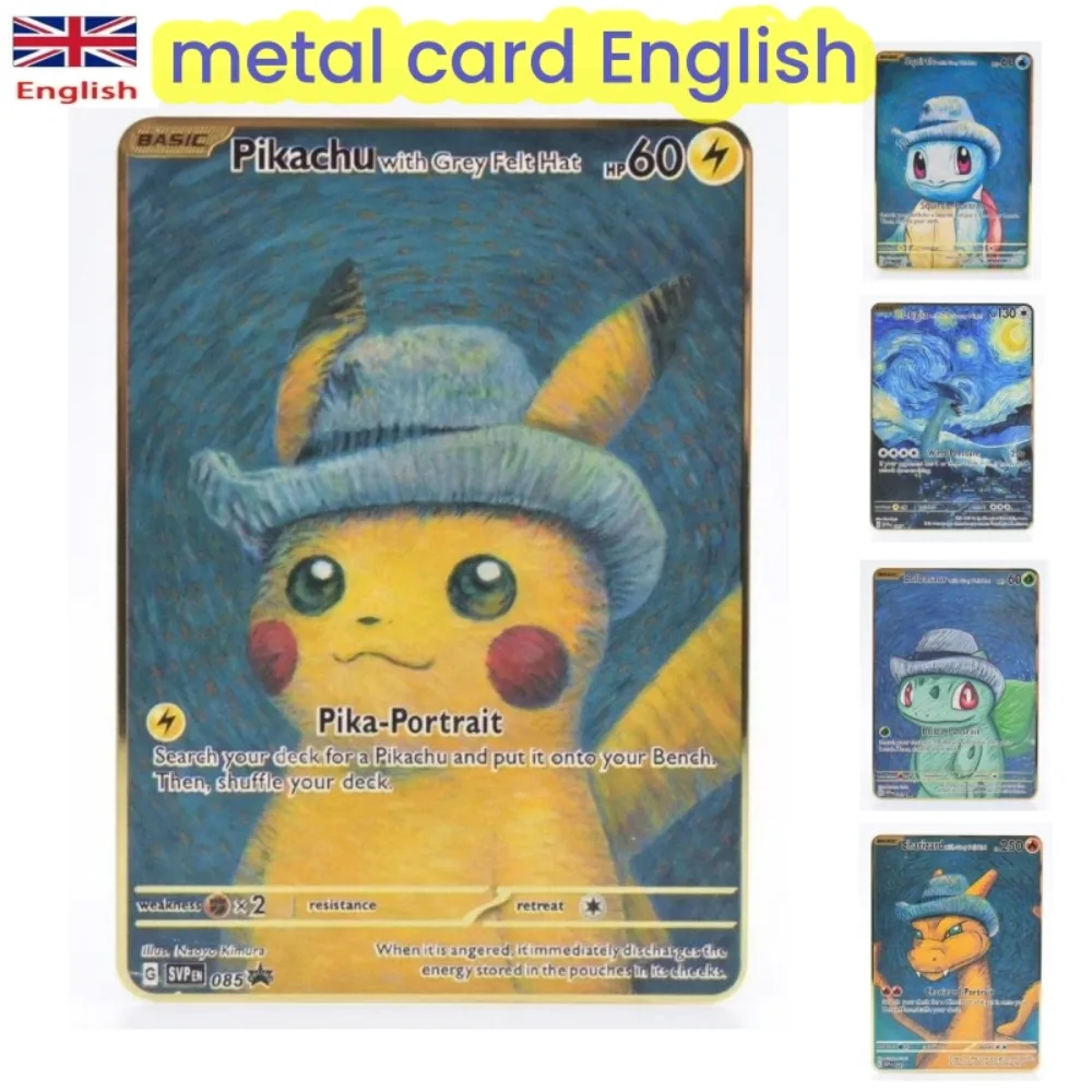Van-Gogh-Museum-Pokemon-English-Metal-Card-Anime-Pikachu-Charizard ...