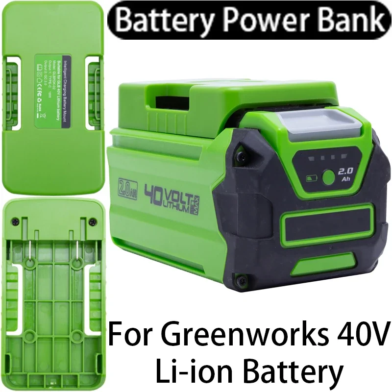 Battery Power Bank for Greenworks 40V Li-ion Battery Mobile Phone Fast ...
