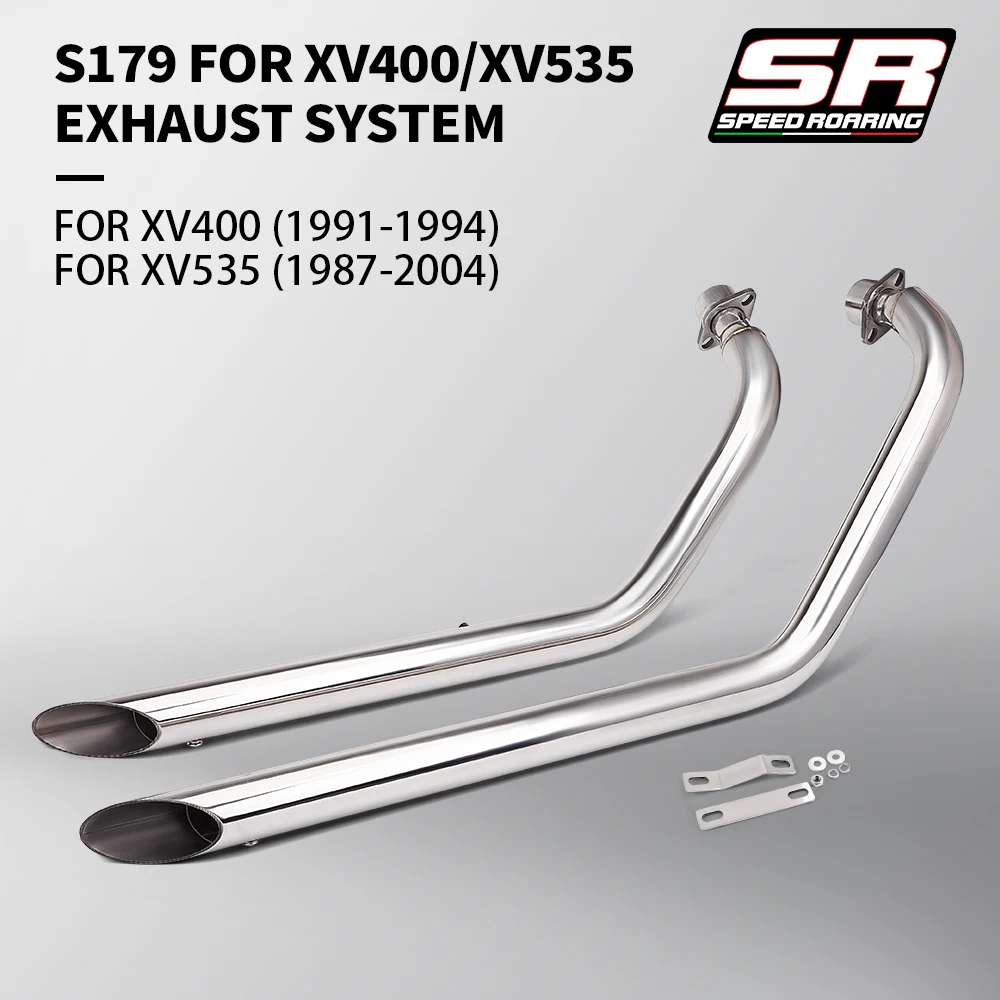 Full XV400 Virago 400 and XV 535 Vago 535 motorcycles exhaust system ...