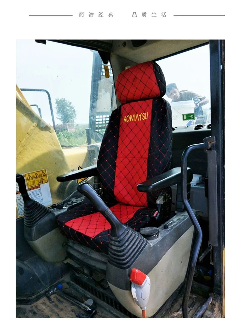 Escavadeira-Seat-Cover-Almofada-para-Komatsu-PC200-210-220-240-350-360 ...