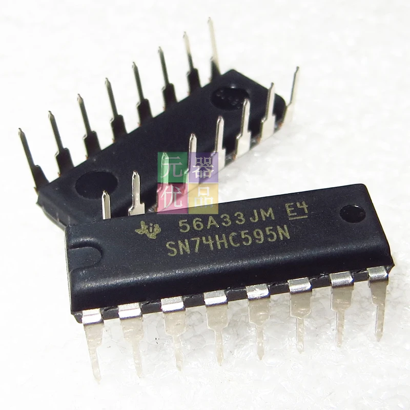 10 unids/lote nuevo SN74HC595N 74HC595N salida en línea DIP16/registro de salida en paralelo