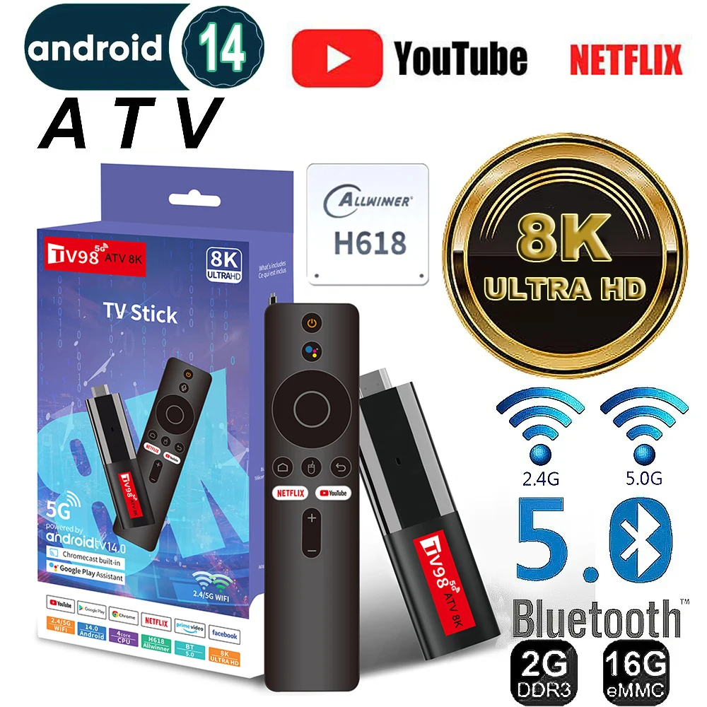 ATV-Mini-TV-Stick-Android-14-Allwinner-H618-Quad-Core-Cortex-A53-8K ...
