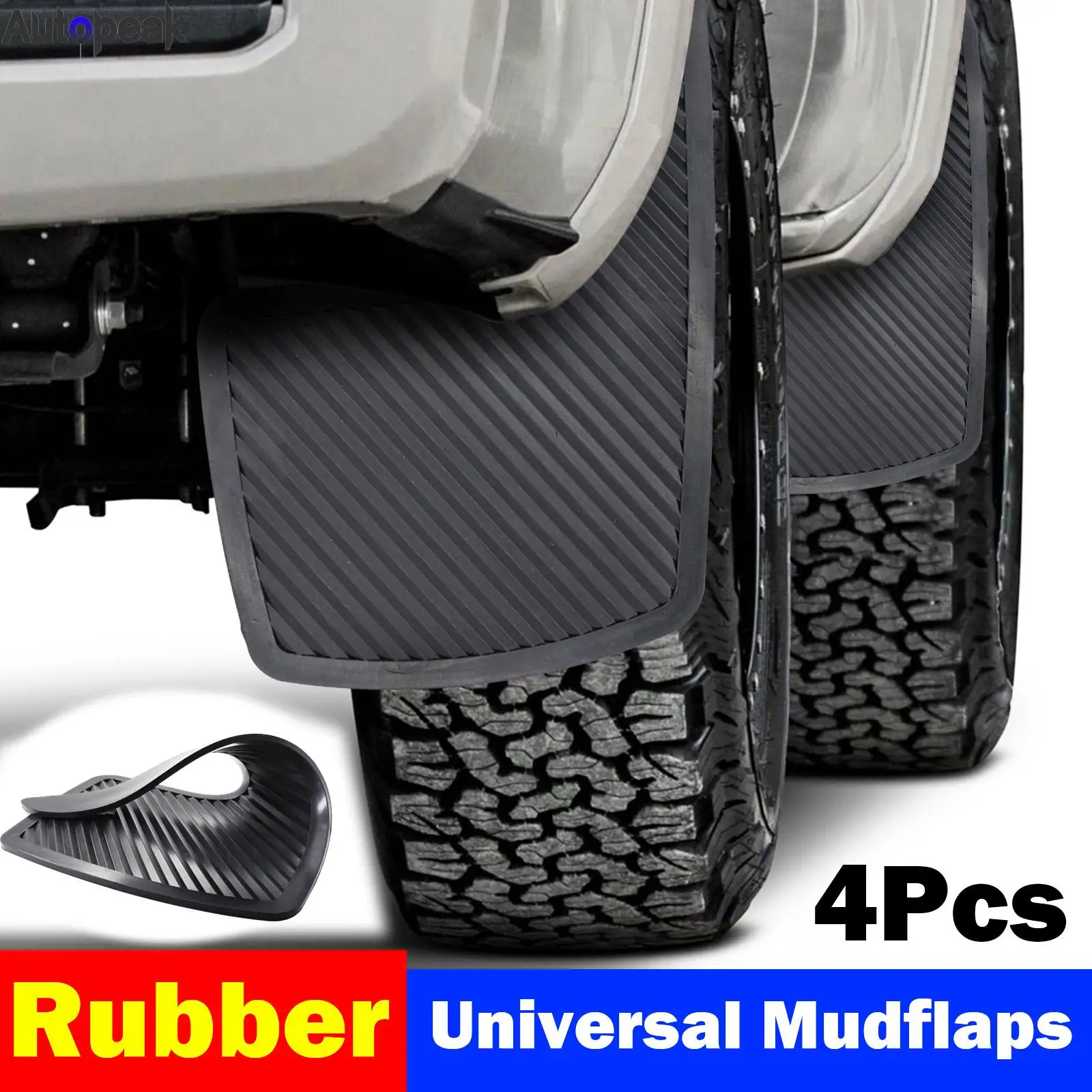 4Pcs-Rubber-Universal-Mud-Flaps-Mudflaps-Splash-Guards-Front-Rear-For ...