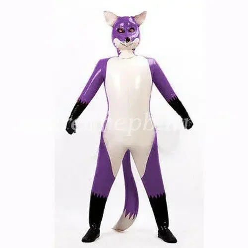 Latex Gummi Catsuit Mystery aufblasbarer kleiner Fuchs Body Maske Größe ...