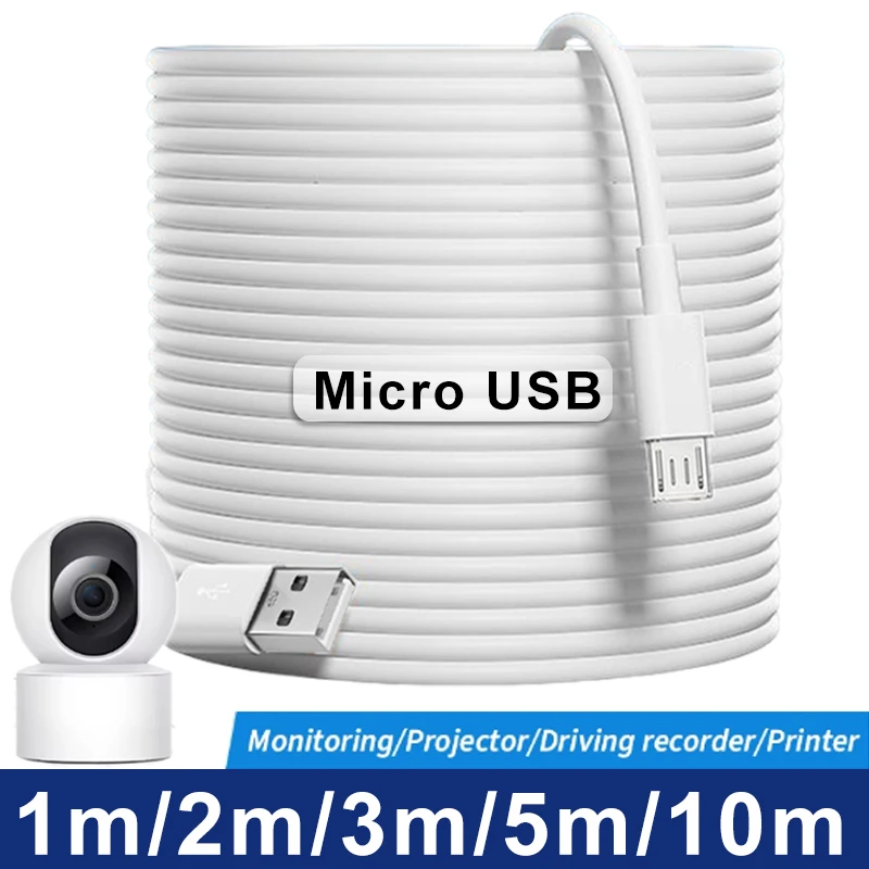 1-10m Extra Long Micro USB Fast Charging Data Cable for Samsung Xiaomi ...