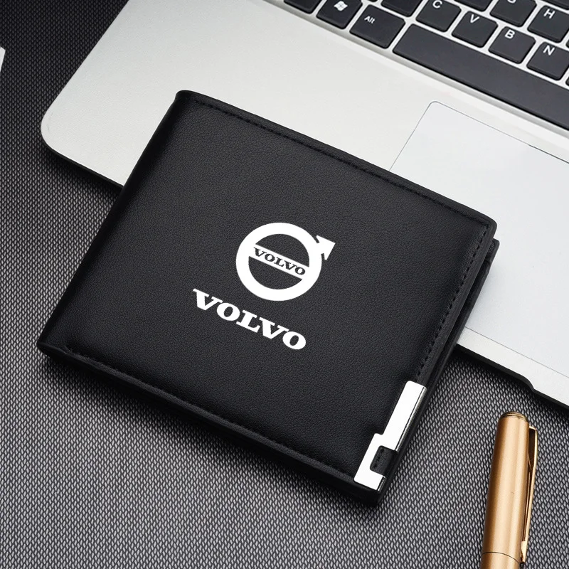 Leather Car Driver License Credit Card Holder Business Wallet For Volvo ...