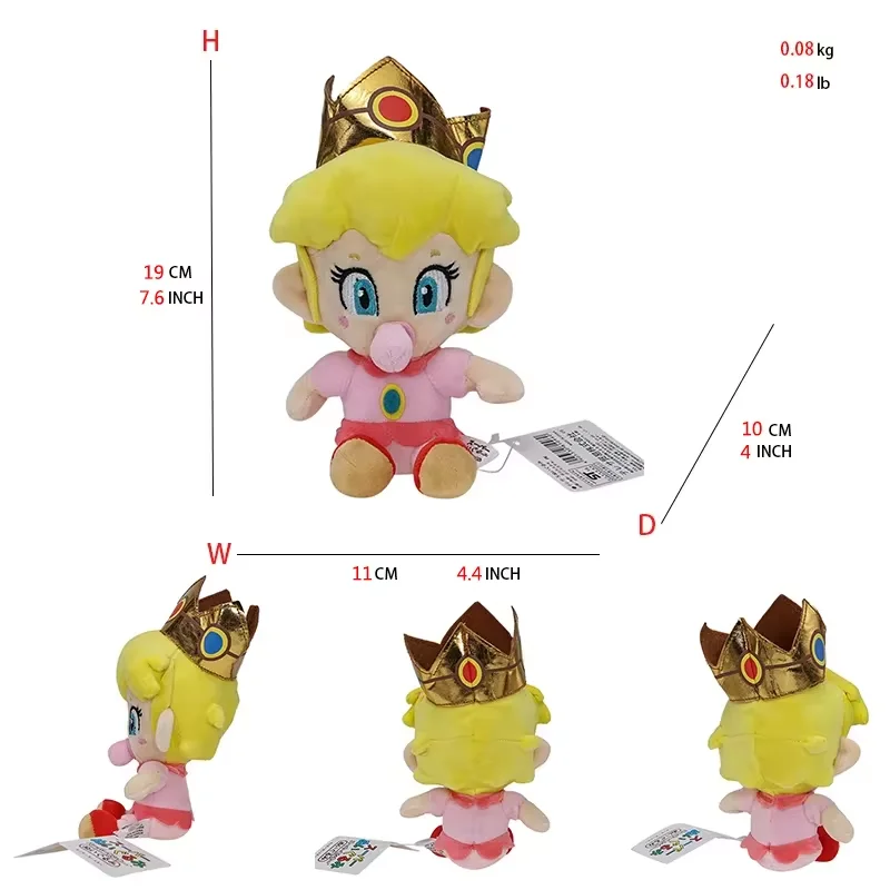 41Styles Mario Luigi Toad Toadette Doll Princess Peach Ice Fire Flower ...