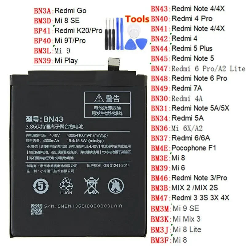 Bateria-do-telefone-original-para-Xiaomi-Mi-Redmi-Nota-Mix-2-3-3S-3X-4 ...