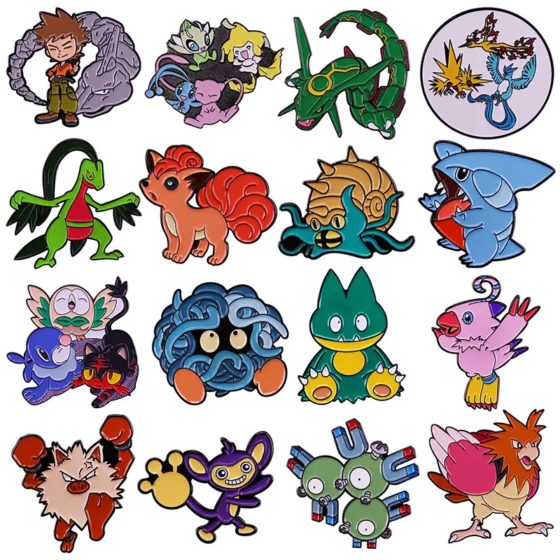 Anime Games Pokemon Enamel Pins Collect Kawaii Spirit Metal Cartoon ...