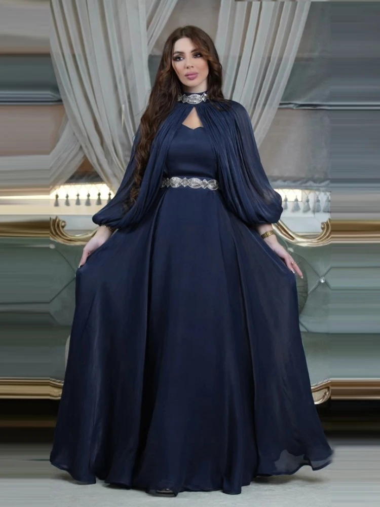 Silky-Muslim-Party-Dress-Women-Abaya-2-Piece-Set-Satin-Dubai-Muslim ...