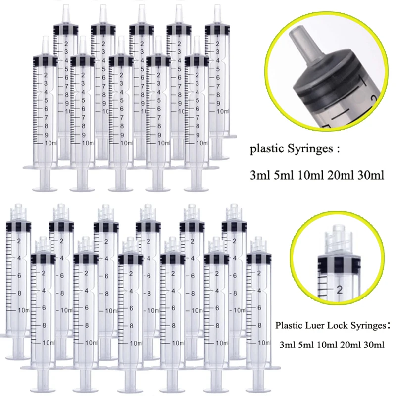 1ml-100ml-Plastic-Luer-Lock-Syringes-Hydroponic-Measure-Perfume-Rinse-Disposable-Sampler ...