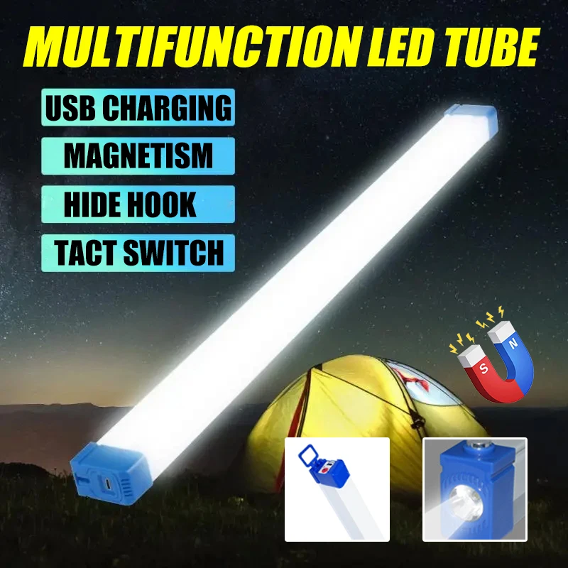 LED-Tube-Work-Light-Rechargeable-Flashlight-Magnetic-Work-Light ...