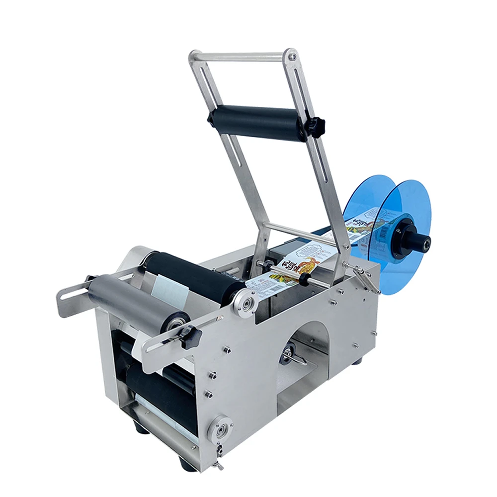 Semi-Automatic-Round-Bottle-Labeling-Machine-120W-220V-110V-Adjustable ...