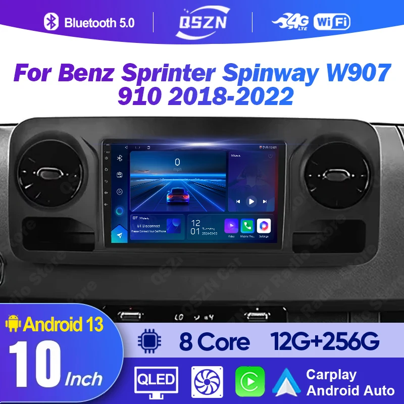 QSZN For Benz Sprinter Spinway W907 910 2018 - 2022 Android 13 Auto Car ...