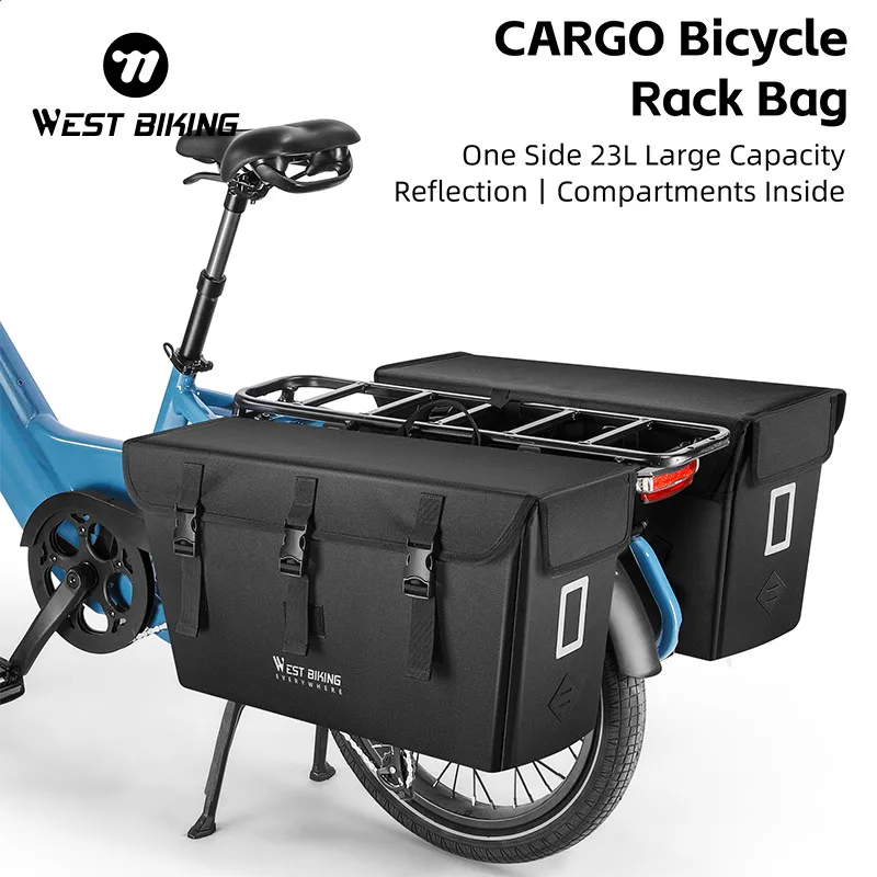 WEST-BIKING-Cargo-Bike-Rack-Bag-Large-Capacity-Bicycle-Rear-Seat ...