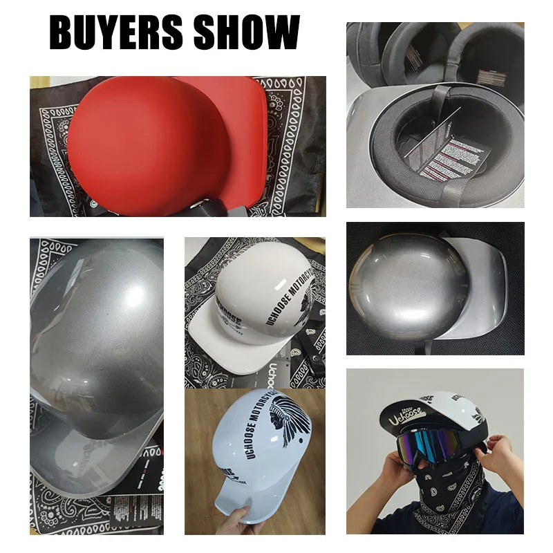 Uchoose Baseball Cap Helmet Motorcycle Vintage Retro Helmets Summer ...