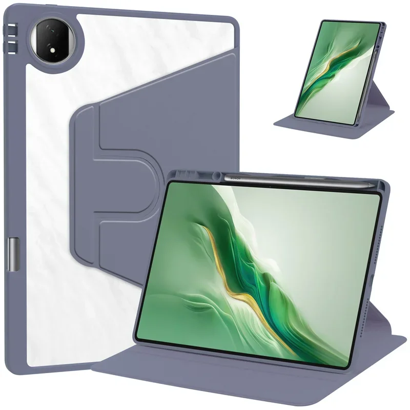 For Honor Magic Pad 2 Tablet Case 360 Rotating Acrylic Back Flip Stand ...